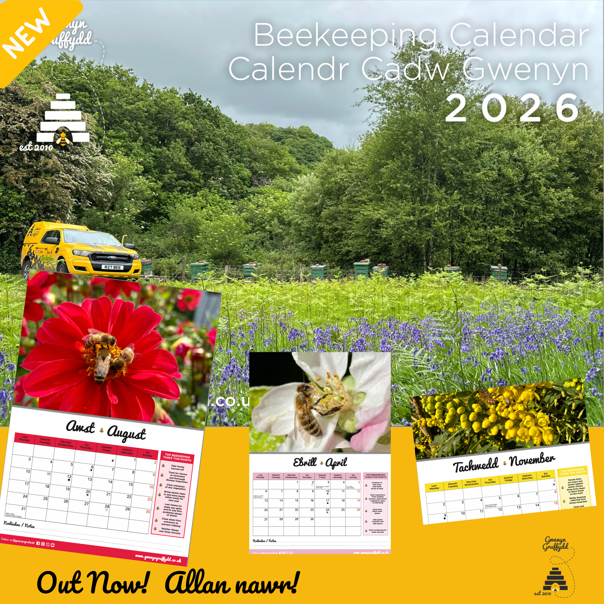 Beekeeping Calendar UK | Beekeeping Calendar | Gifts for Bee keepers ...