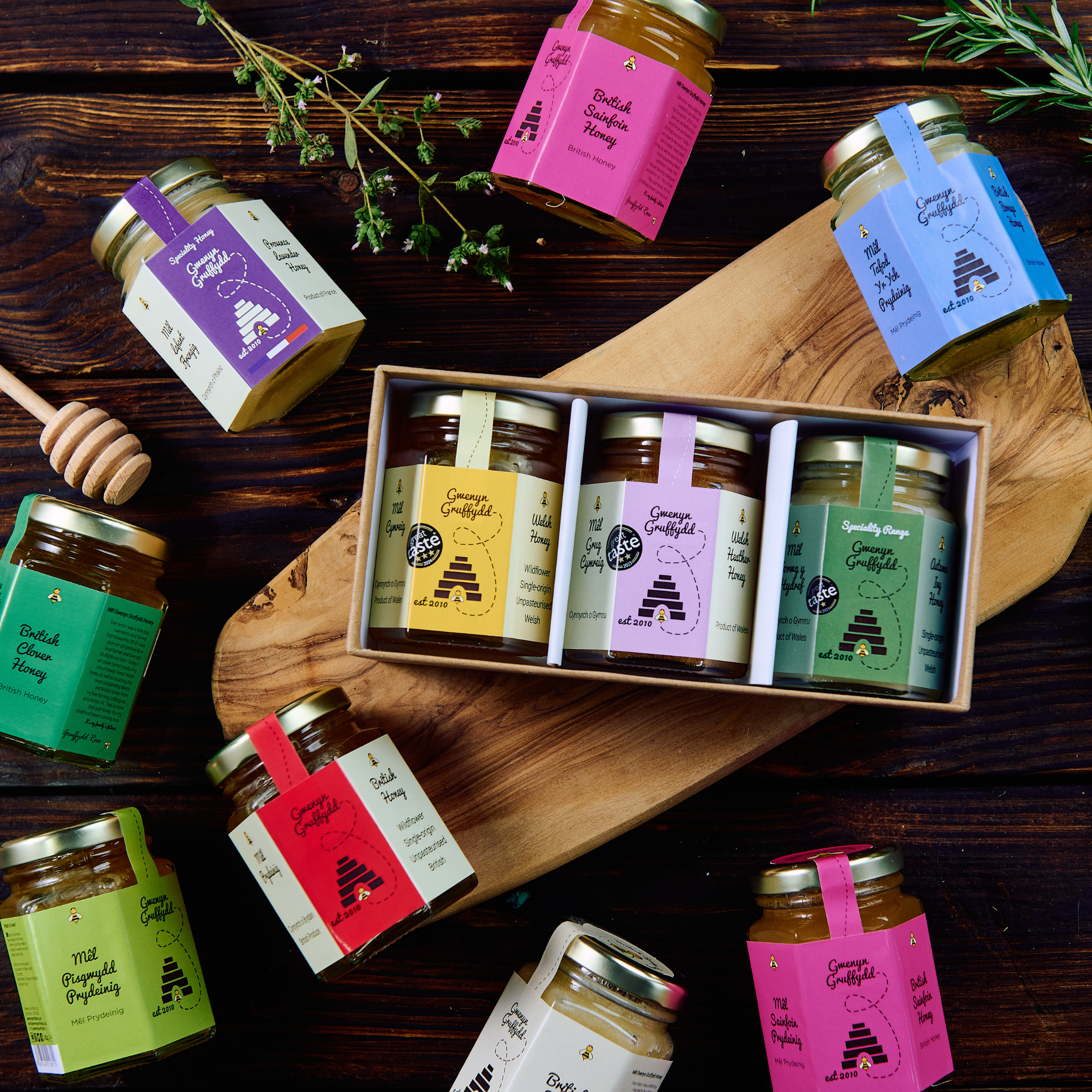 Trio of British Honey Boxed Gift Set | Honey Gift Set | Honey Hamper ...