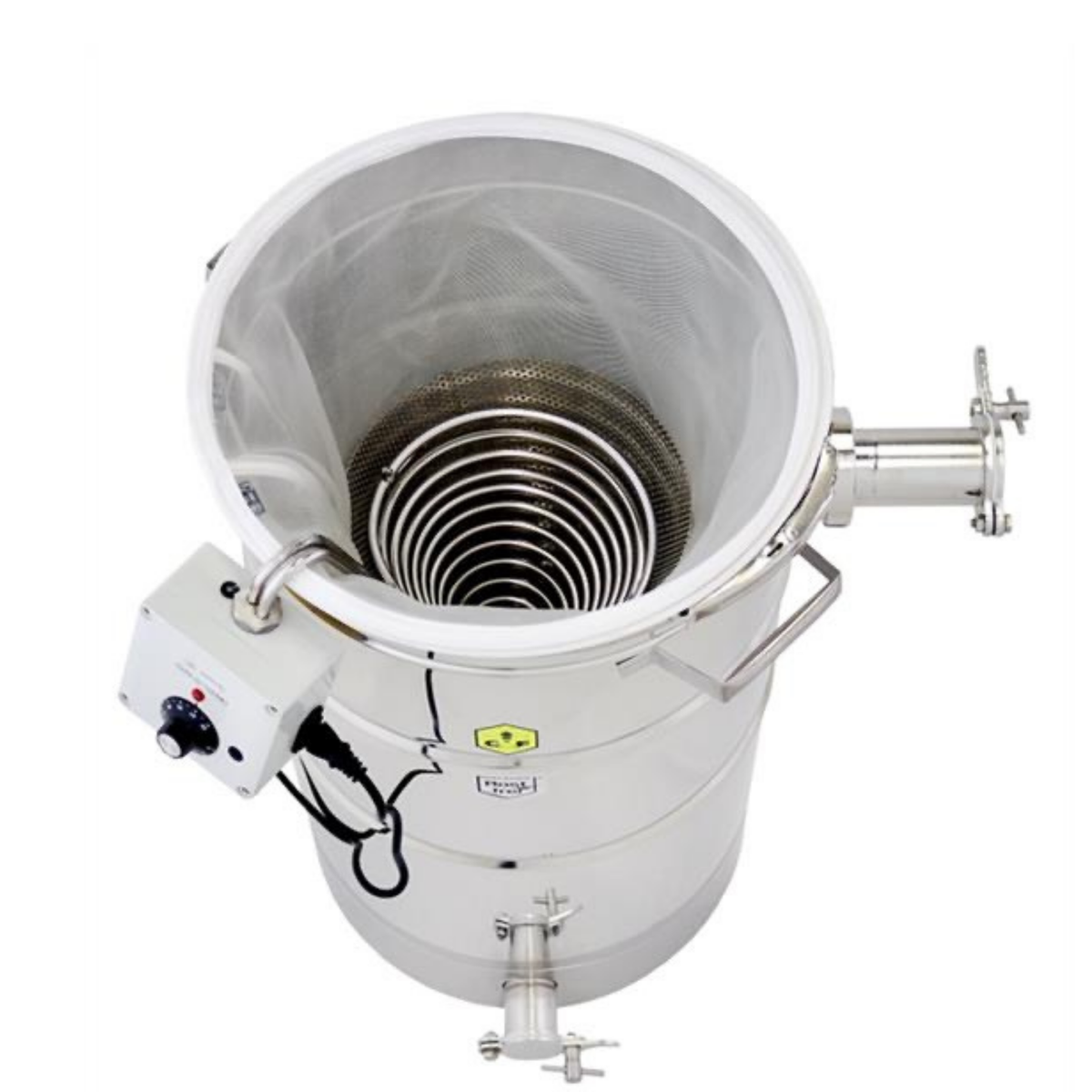 Carl Fritz Honey Straining Bundle Set - 125 kg Tank, Coiled Heater & N
