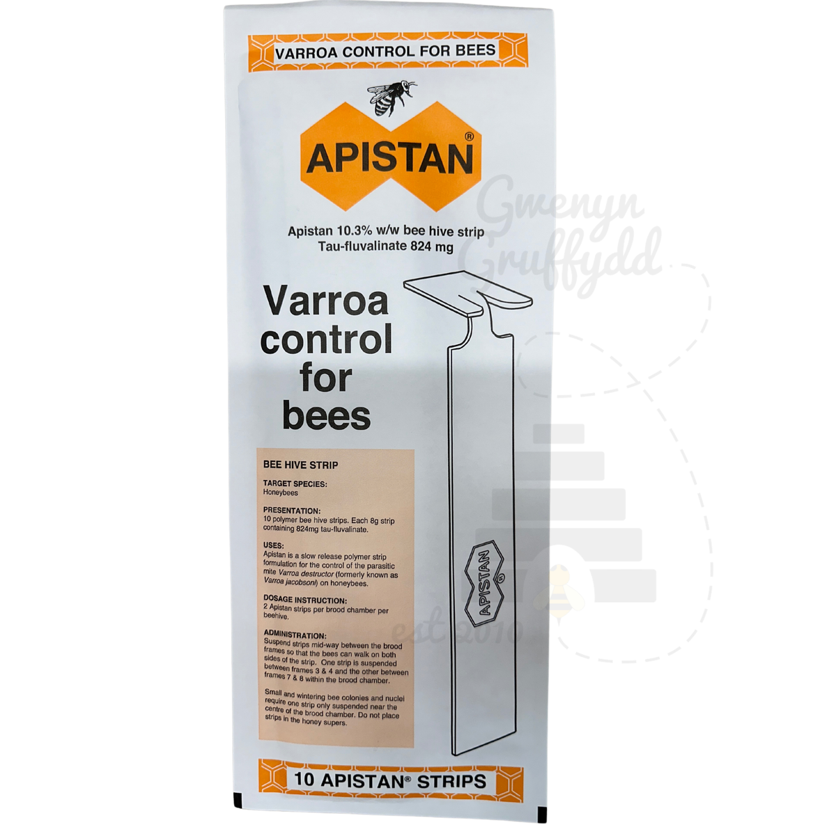 10 Apistan Varroa Mite Control Strips | Beekeeping Supplies