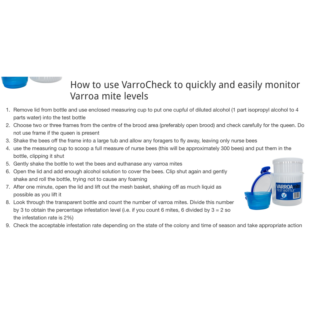 Varrocheck Varroa Mite Test Kit | Beekeeping Supplies