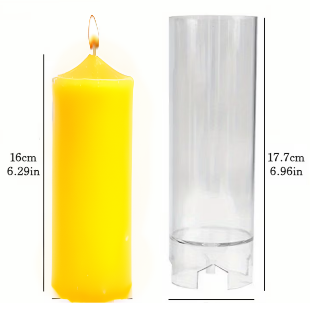 Cylindrical Church Candle Acrylic Plastic Mould 16cm – Gwenyn Gruffydd Ltd